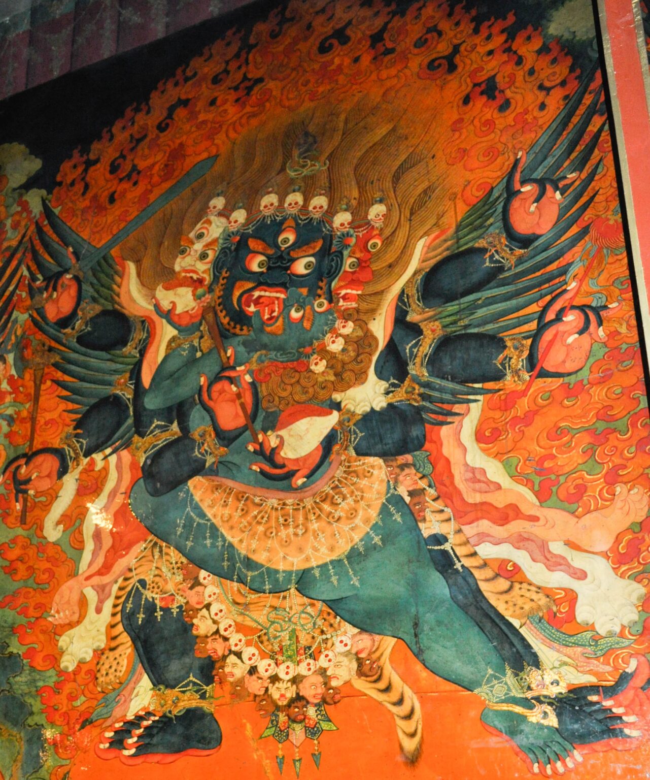 Mural of Yamantaka, one of the Eight Sadhana Teaching Deities | Project ...