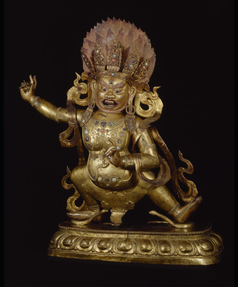 Tibetan God With Elephant Trunk And Sword Gift Figure